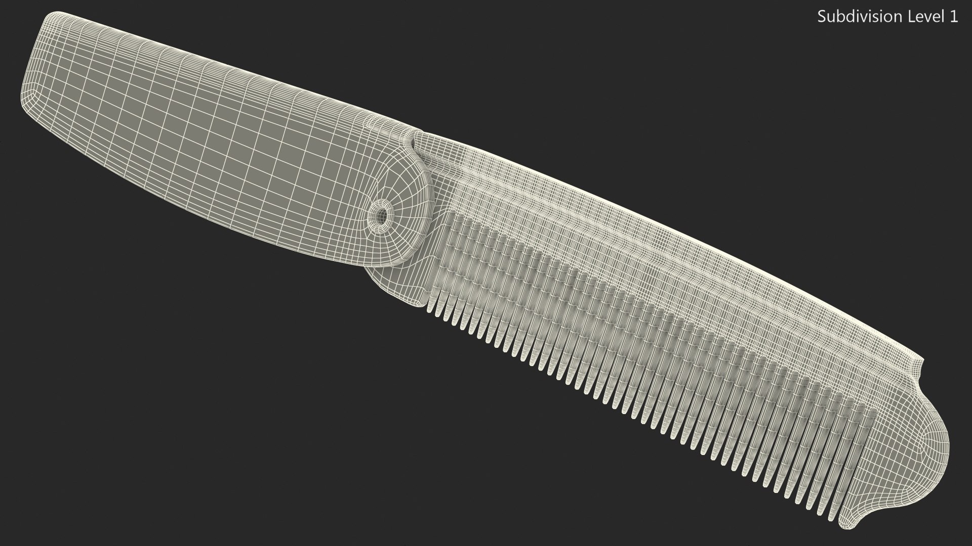 Folding Pocket Comb Black 3D Model - TurboSquid 1623333