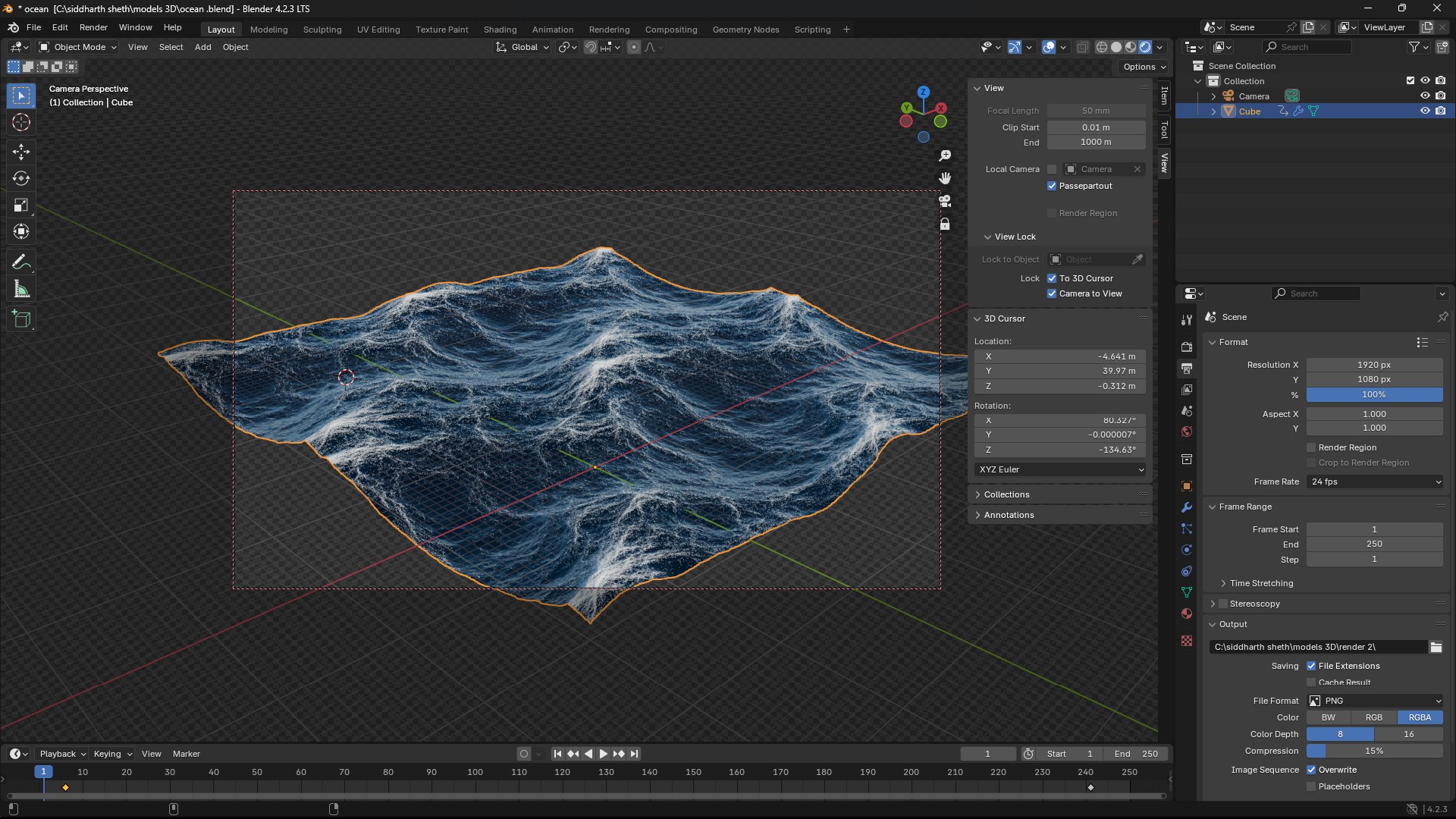 Ocean Simulation Model - TurboSquid 2302814