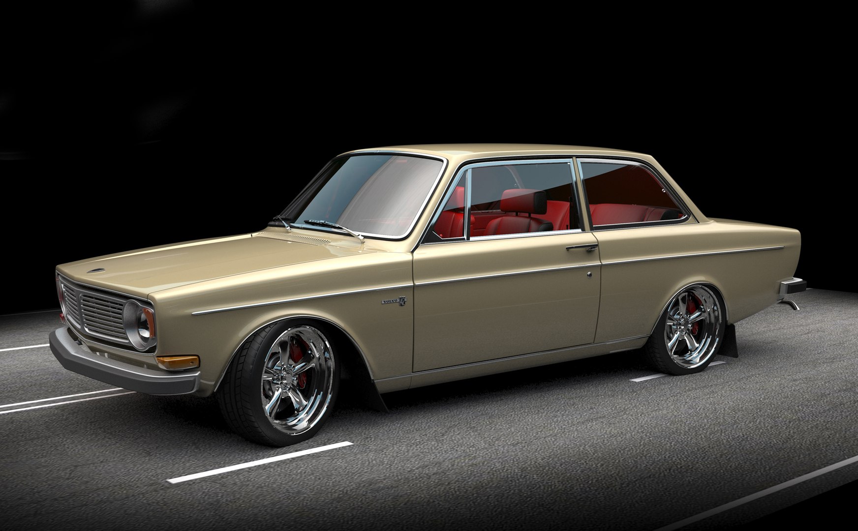 3D Volvo 142 1967 - 1970 Model - TurboSquid 2358557