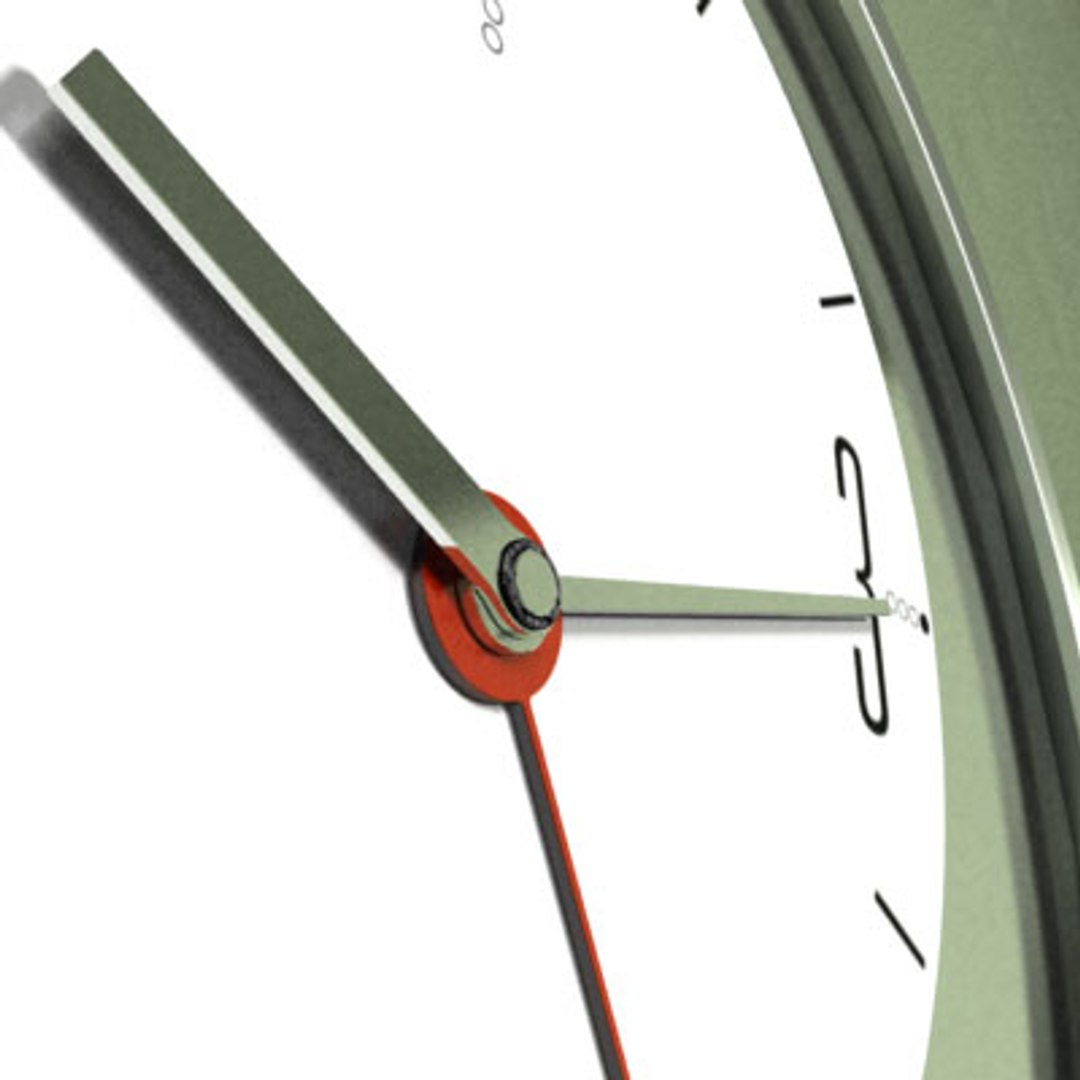 3d model wall watch modern design