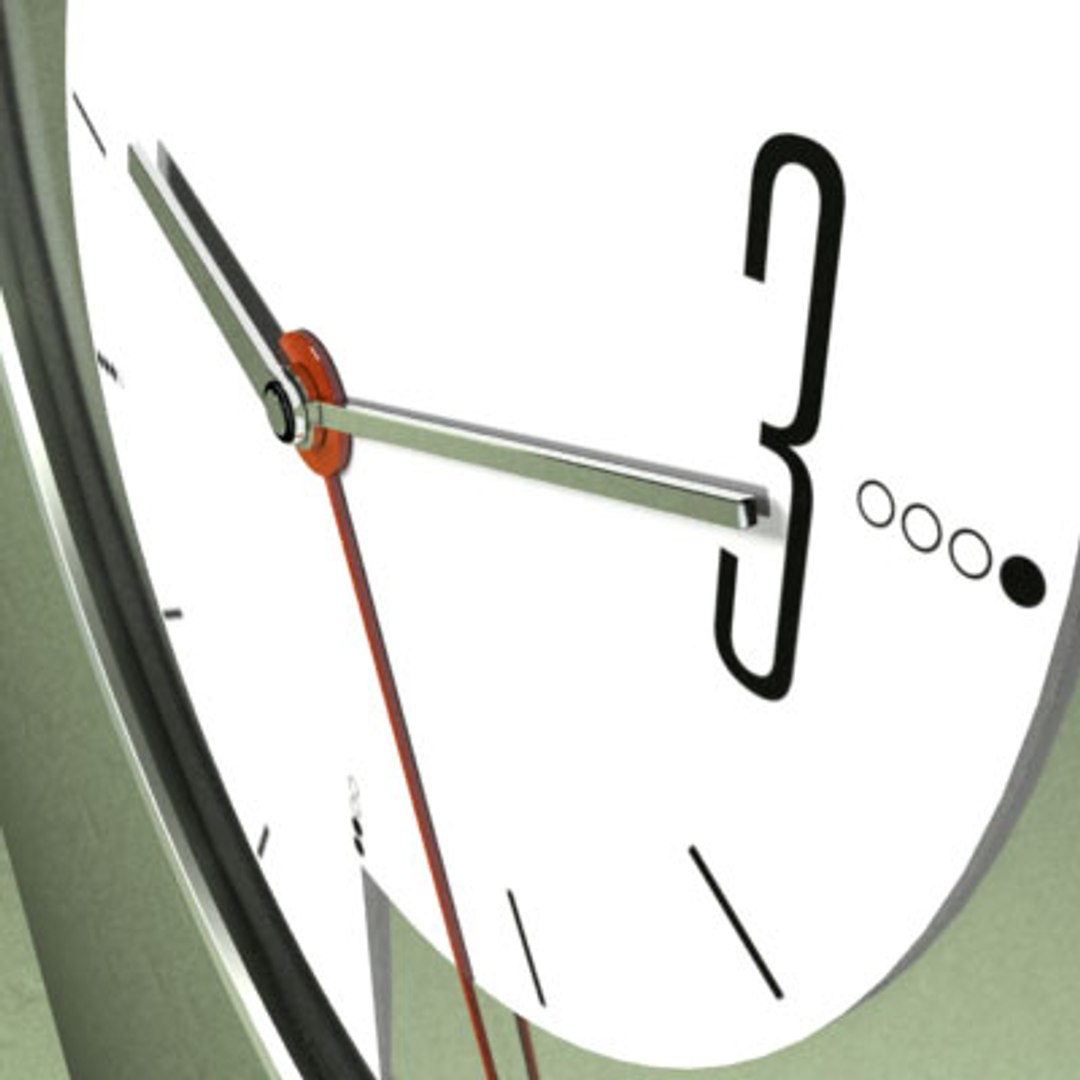 3d model wall watch modern design