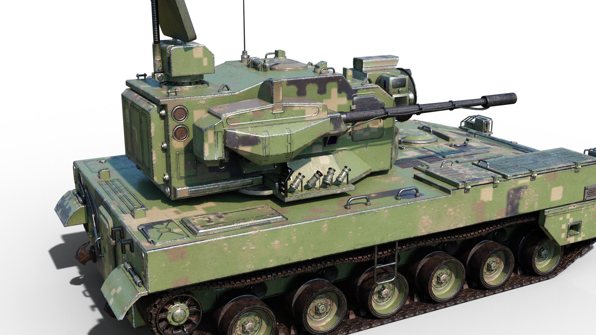 Chinese PGZ-09 Self Propelled Anti Aircraft SPAAG Model - TurboSquid ...