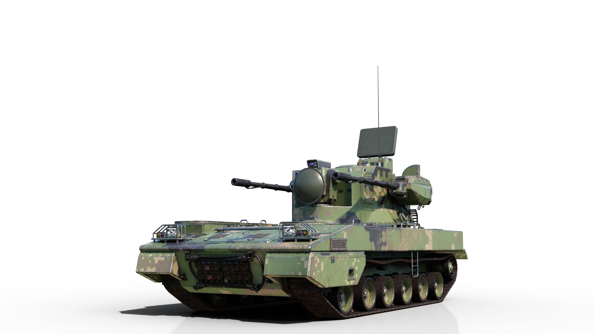 Chinese PGZ-09 Self Propelled Anti Aircraft SPAAG Model - TurboSquid ...
