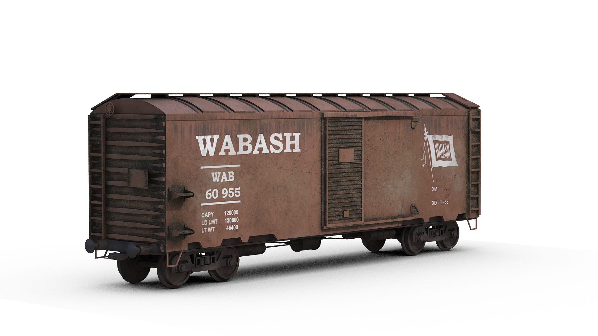 3D Model Railroad Freight Car - TurboSquid 2132155