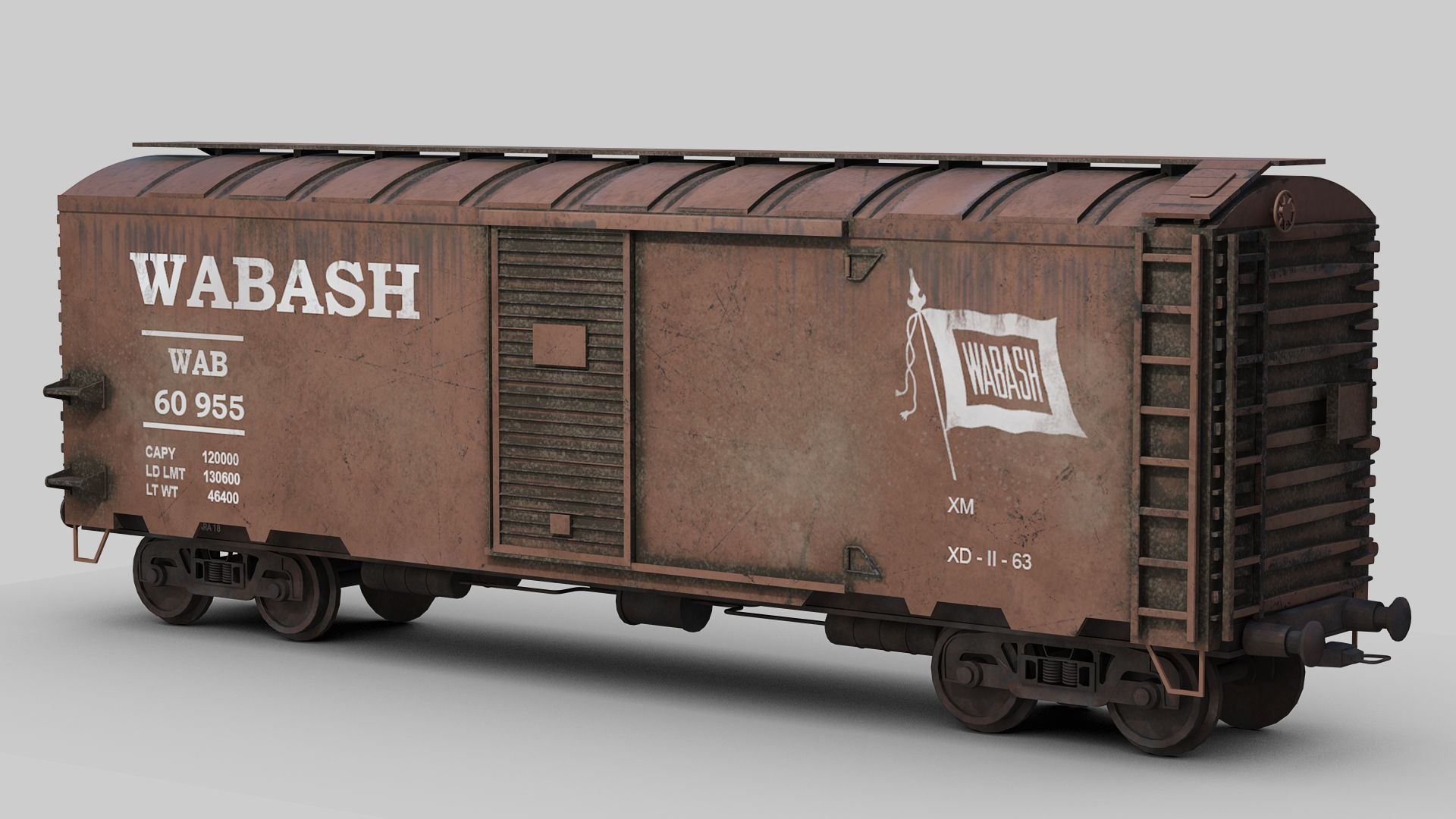 3D Model Railroad Freight Car - TurboSquid 2132155