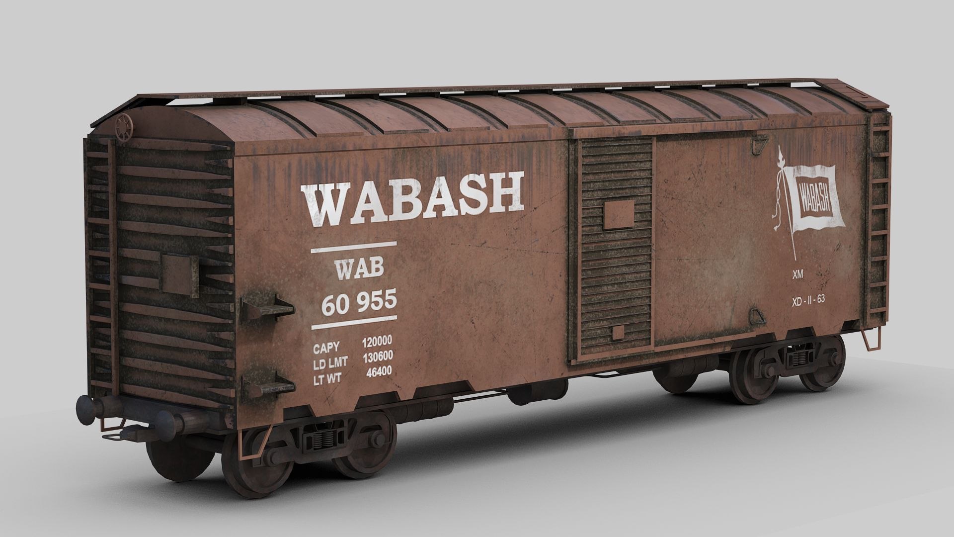 3D Model Railroad Freight Car - TurboSquid 2132155