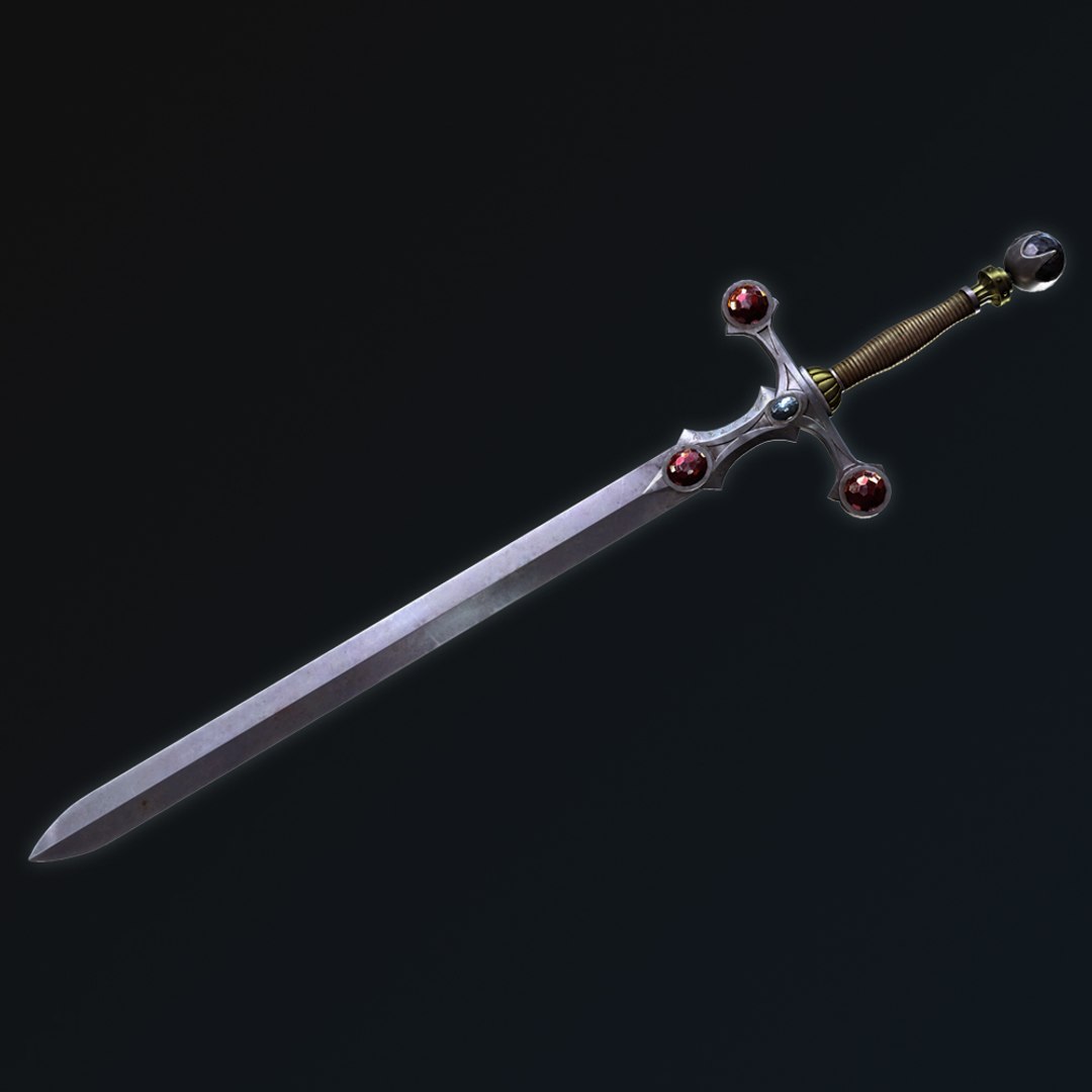 3d Jeweled Sword Model