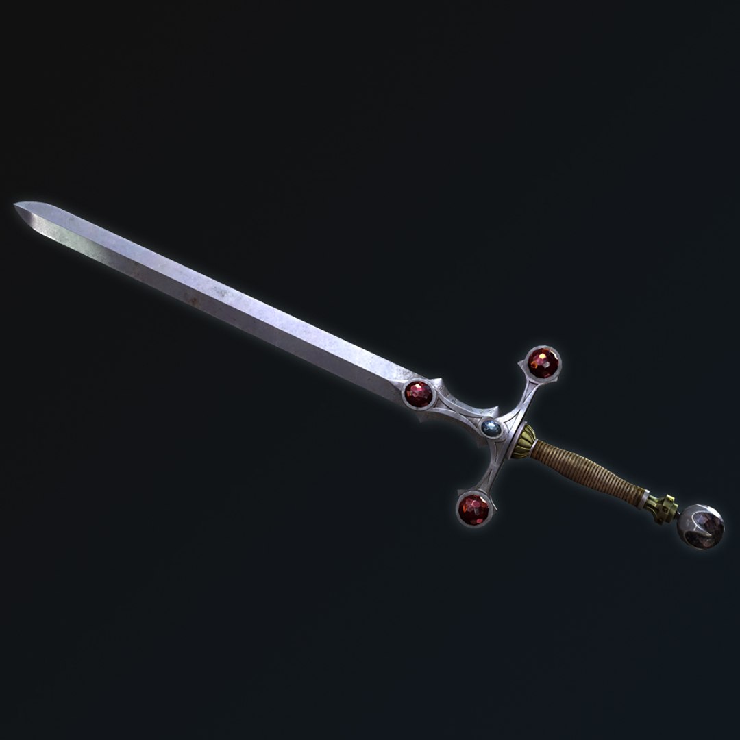 3d Jeweled Sword Model
