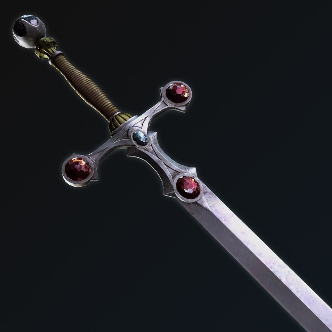 3d Jeweled Sword Model