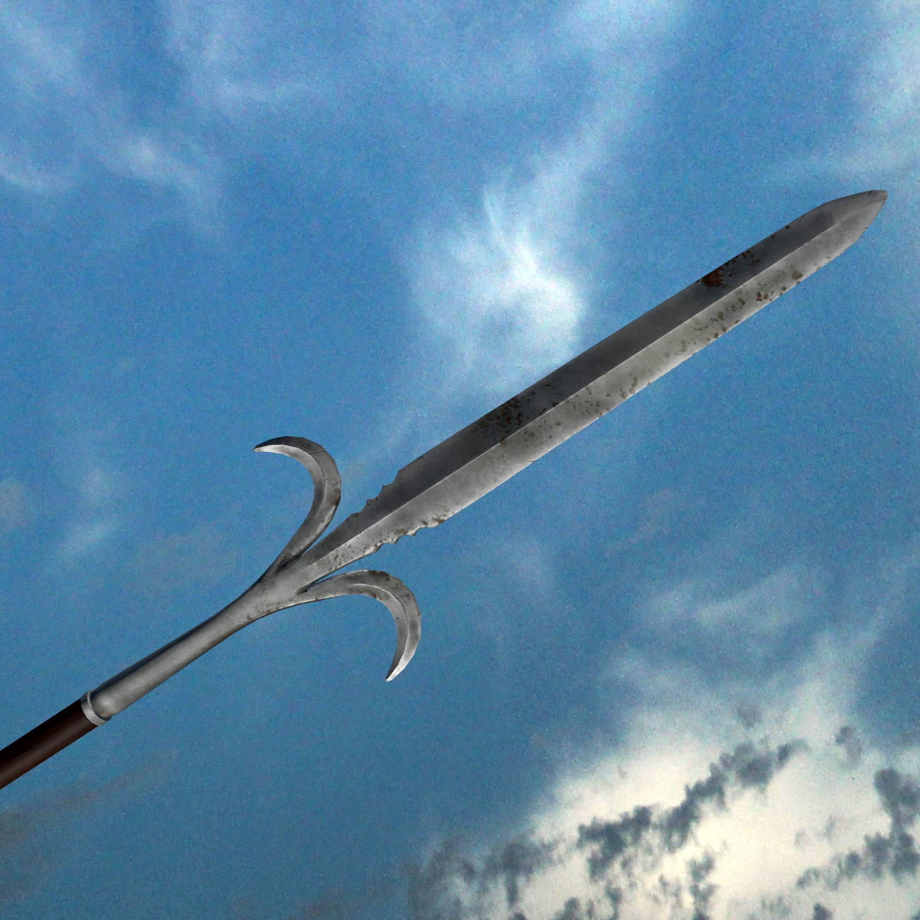 max old worn corseque polearm