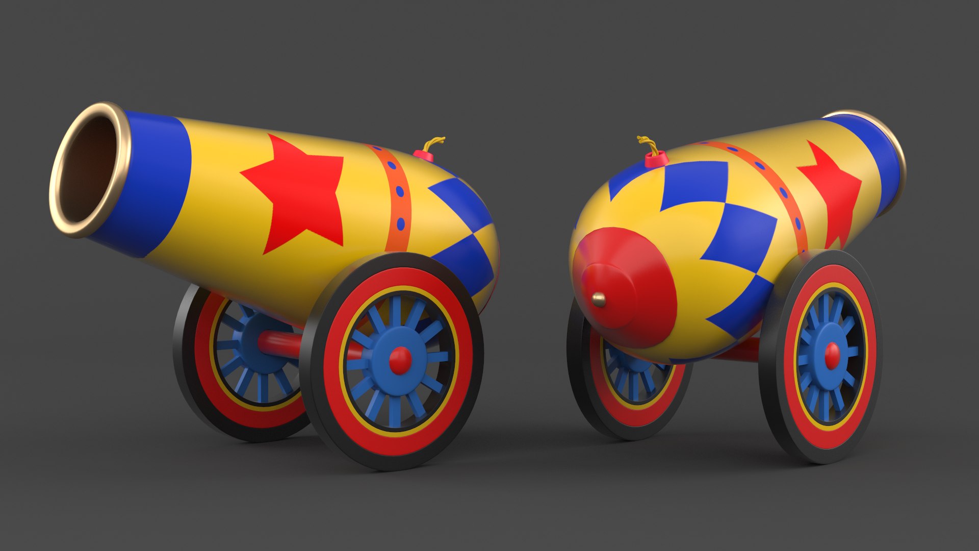 3D Circus Cannon - TurboSquid 2013773