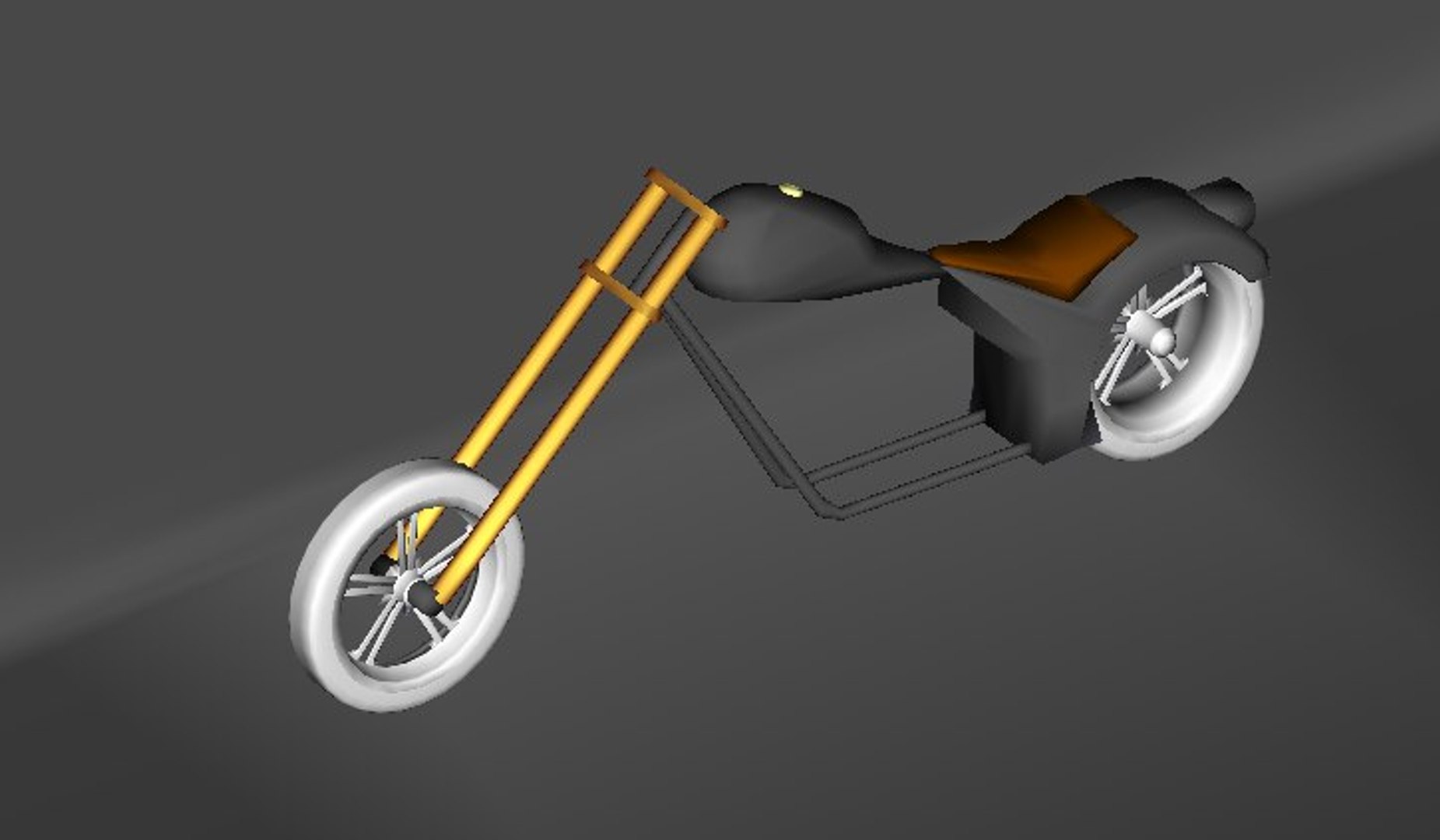 chopper motorcycle 3d model