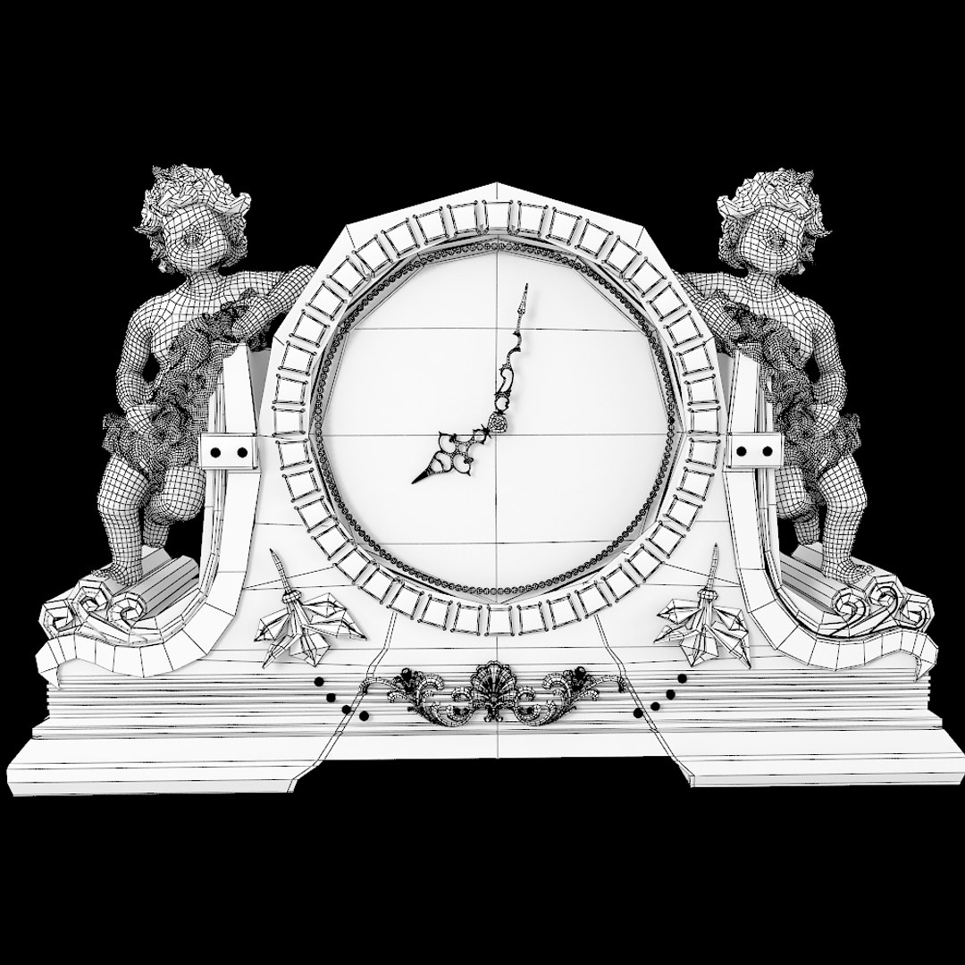 Angel clocks 3D model - TurboSquid 1584555