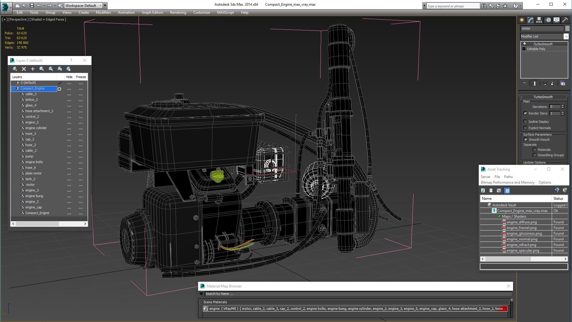 Compact engine 3D model - TurboSquid 1694960