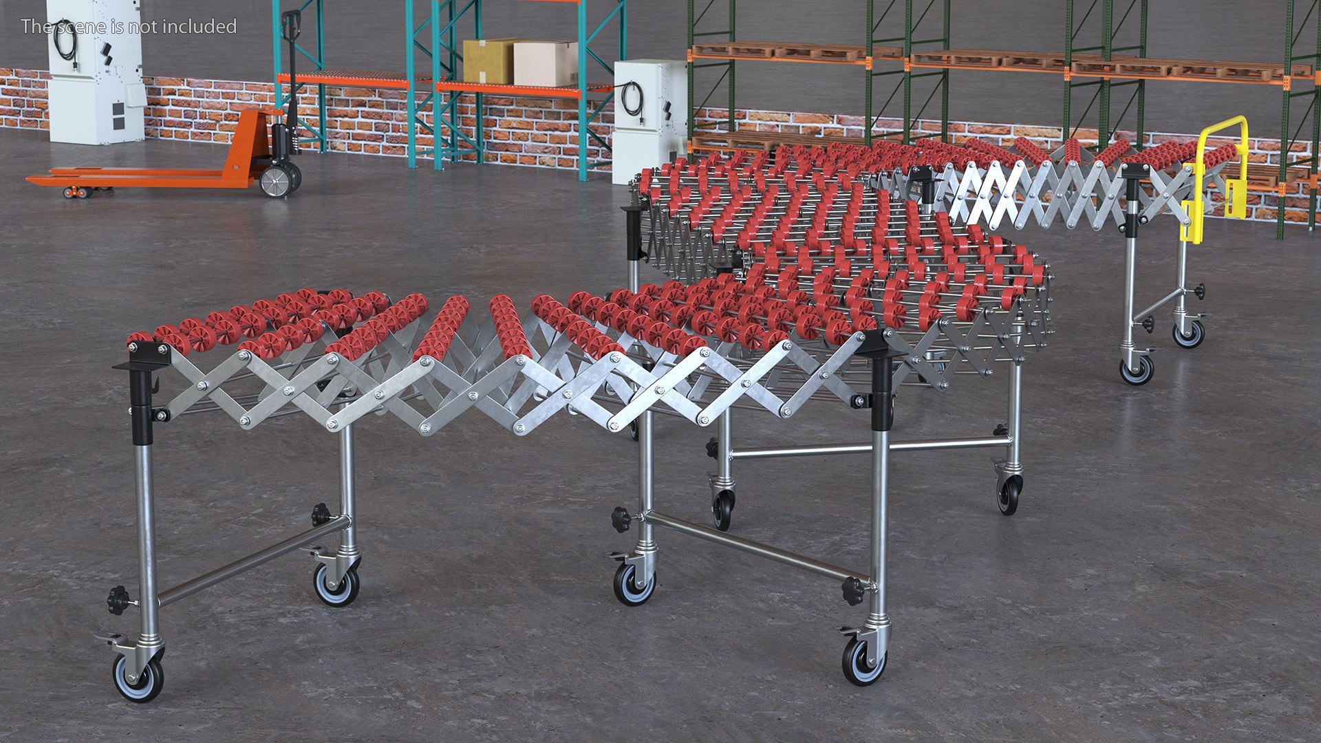 3D Folding Telescopic Roller Red Rigged Model - TurboSquid 2089823