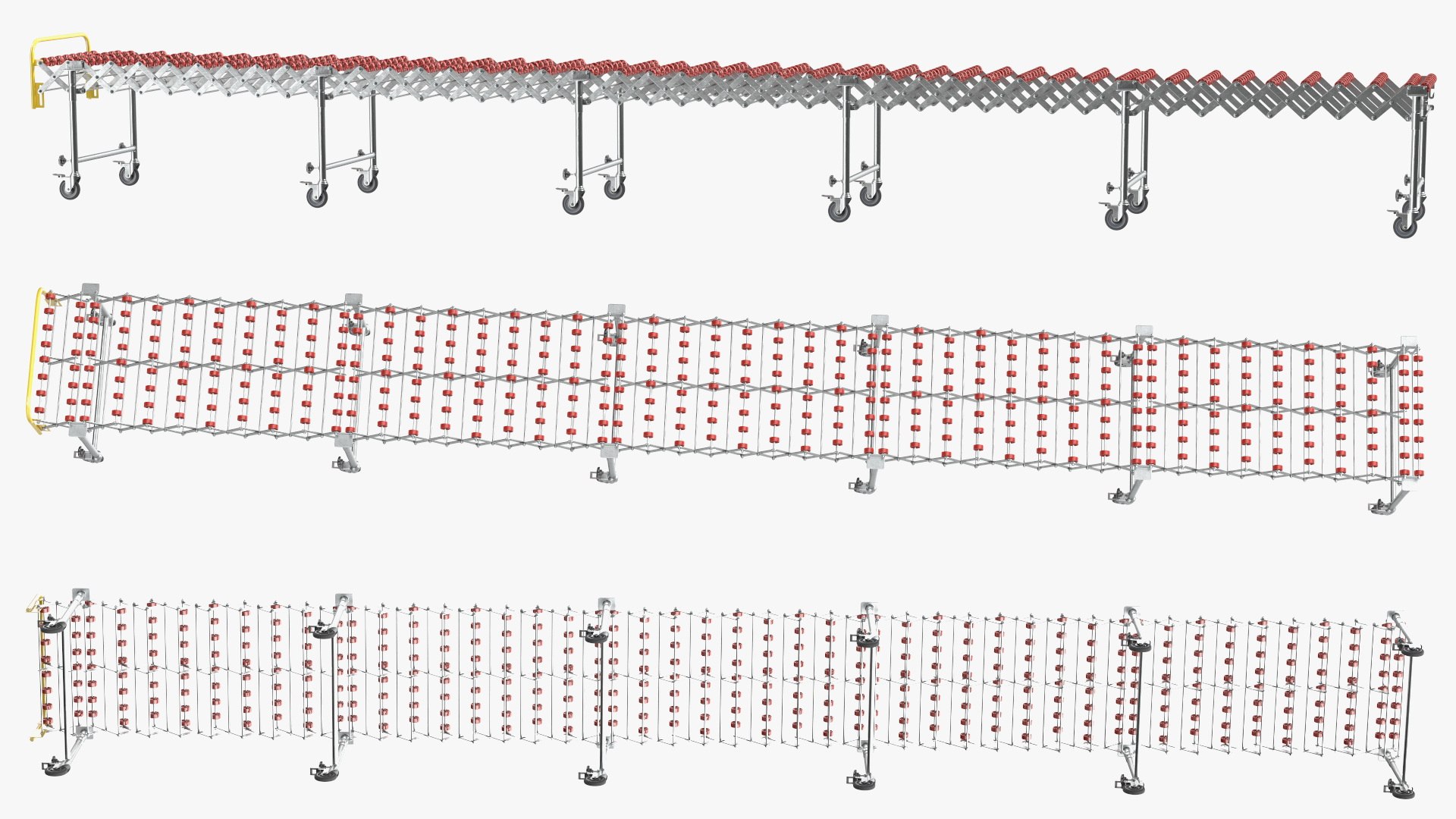 3D Folding Telescopic Roller Red Rigged model - TurboSquid 2089823
