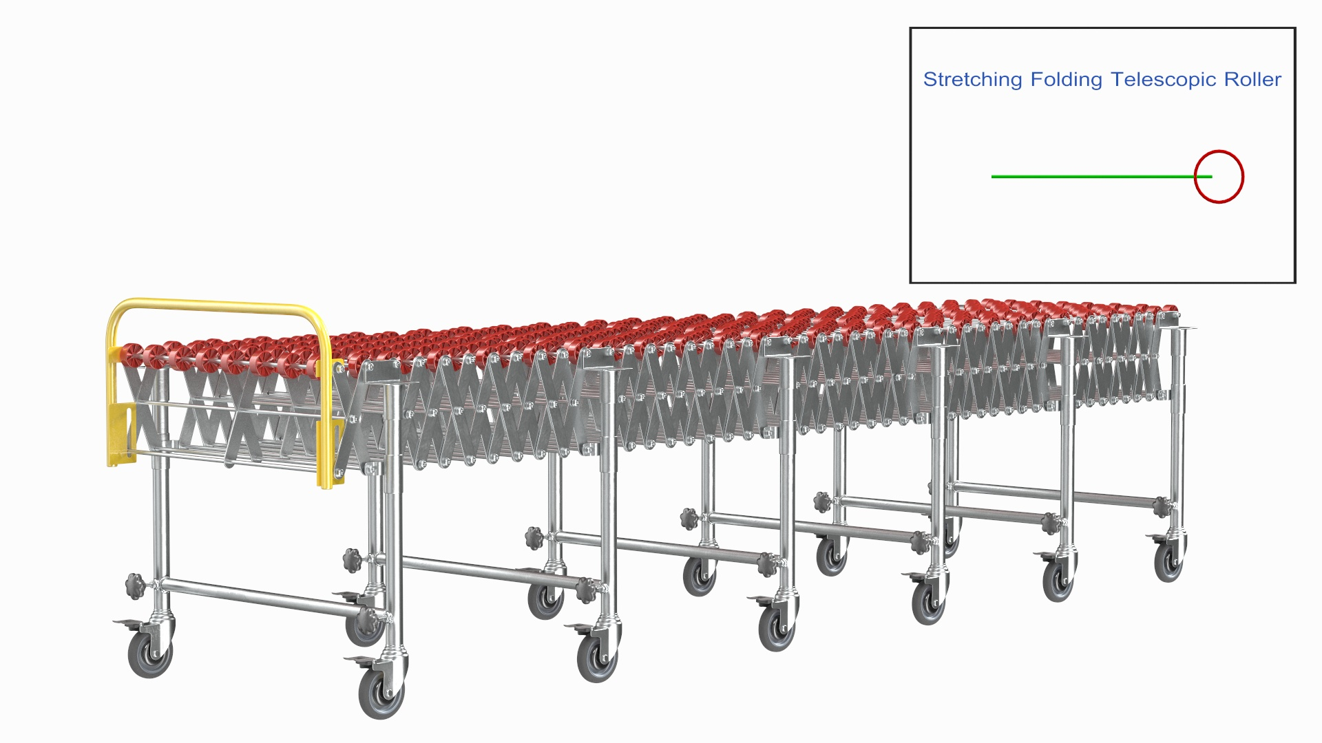 3D Folding Telescopic Roller Red Rigged Model - TurboSquid 2089823