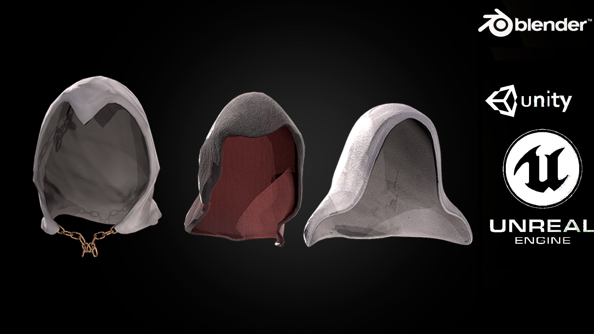 Assassin Hood Pack 3D Model - TurboSquid 2384169