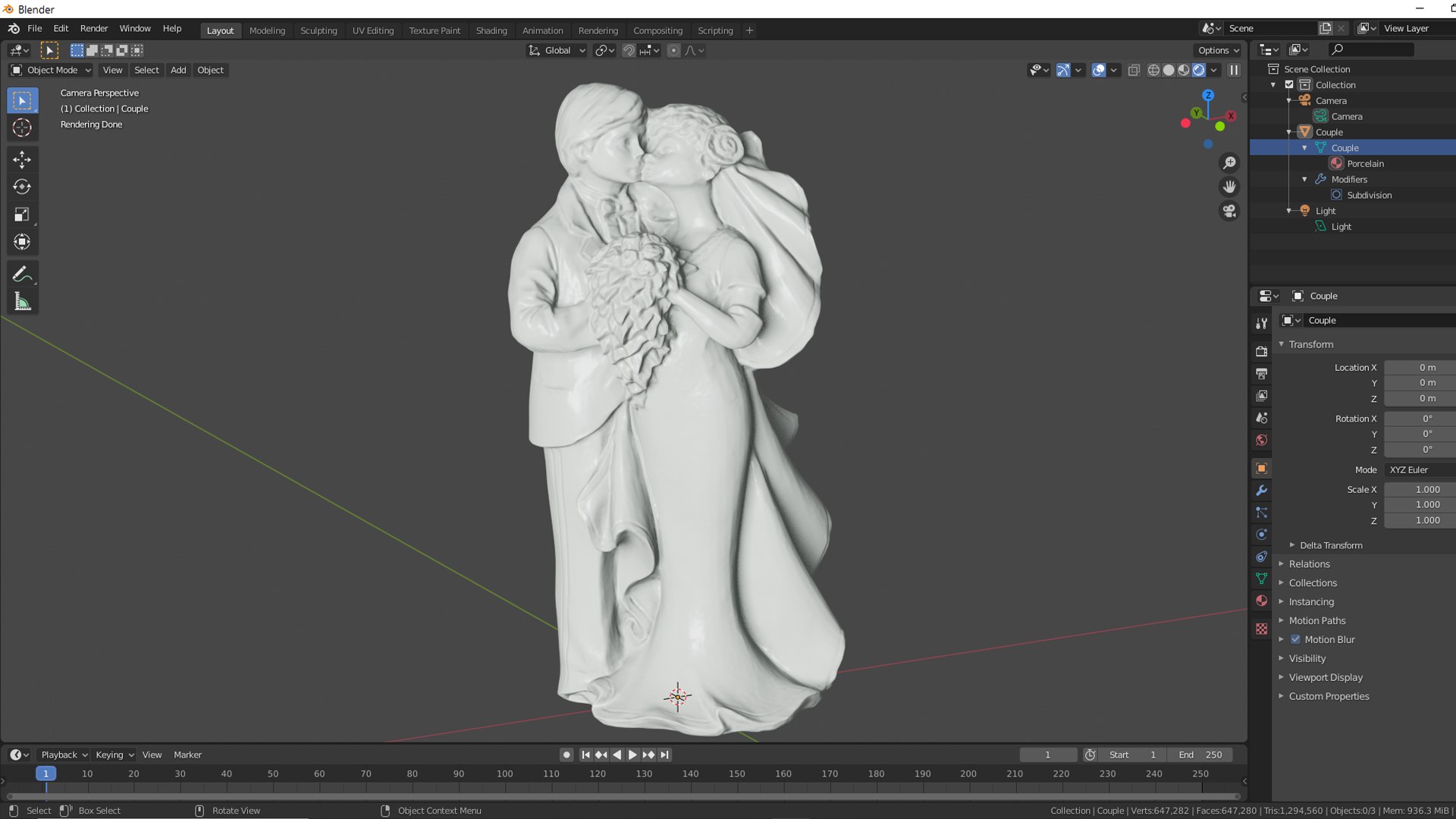 Wedding cake topper 3D model - TurboSquid 1464738