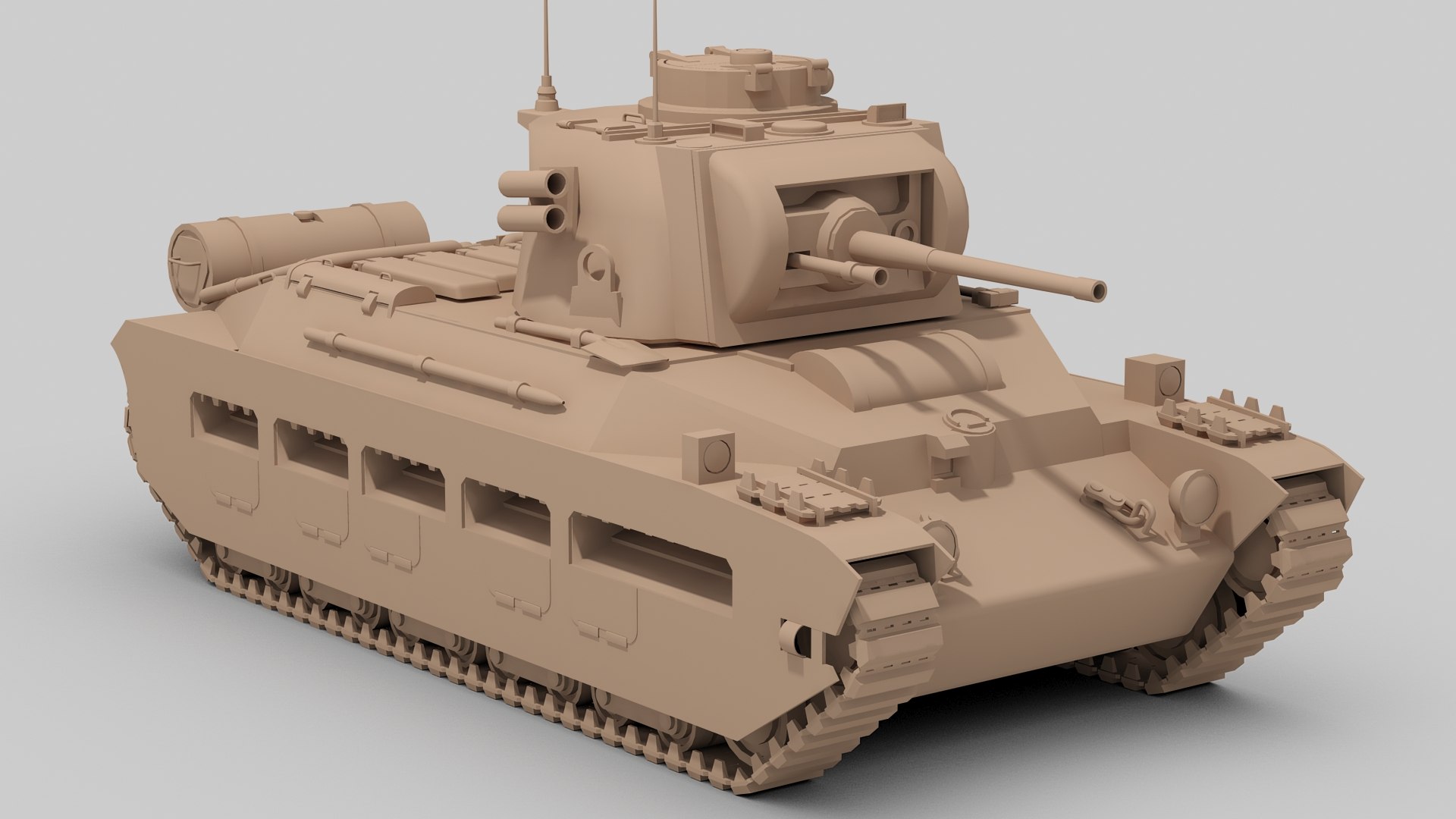 British Matilda 2 Tank 3D Model - TurboSquid 1704484