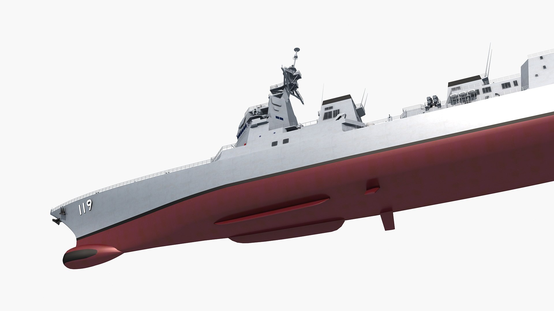 3D Asahi Class Destroyer 25DD - TurboSquid 2171425