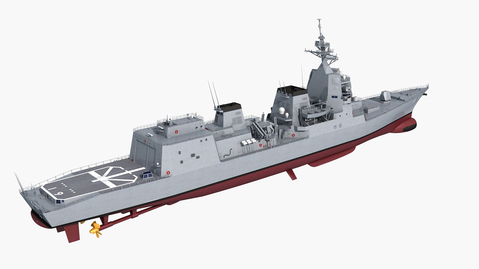 3D Asahi Class Destroyer 25DD - TurboSquid 2171425