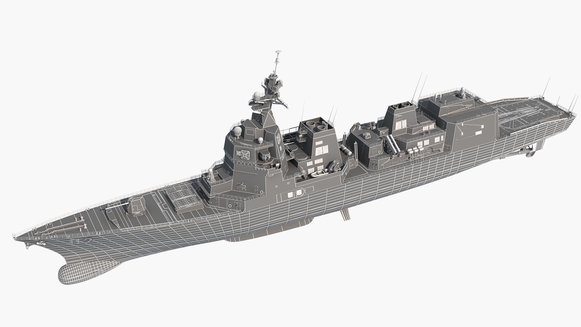 3D Asahi Class Destroyer 25DD - TurboSquid 2171425