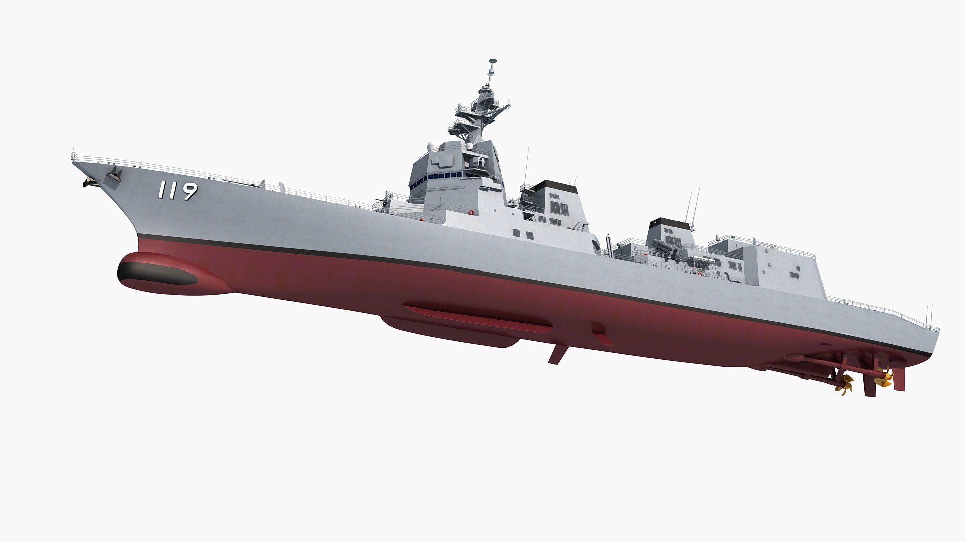 3D Asahi Class Destroyer 25DD - TurboSquid 2171425