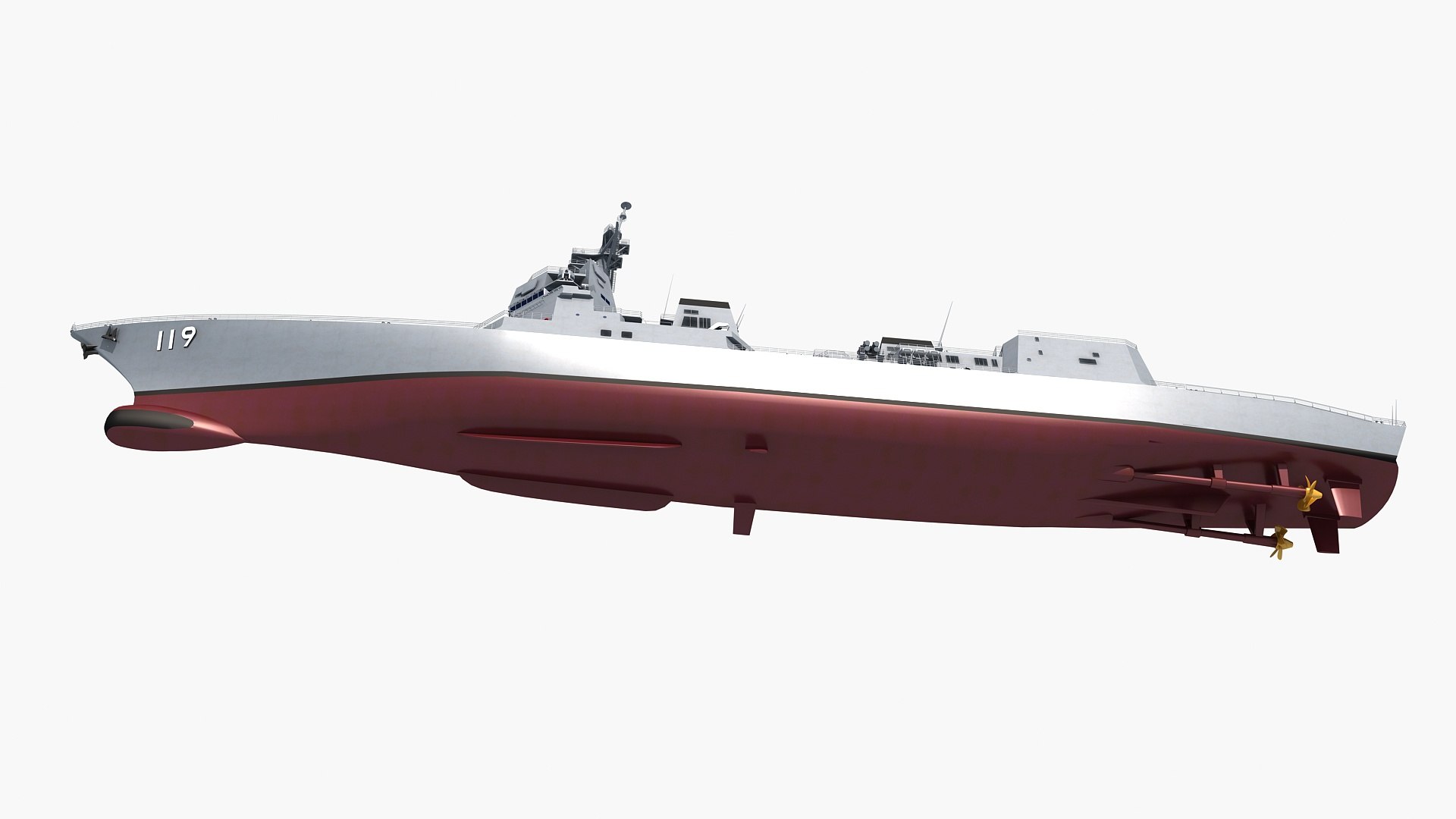 3D Asahi Class Destroyer 25DD - TurboSquid 2171425
