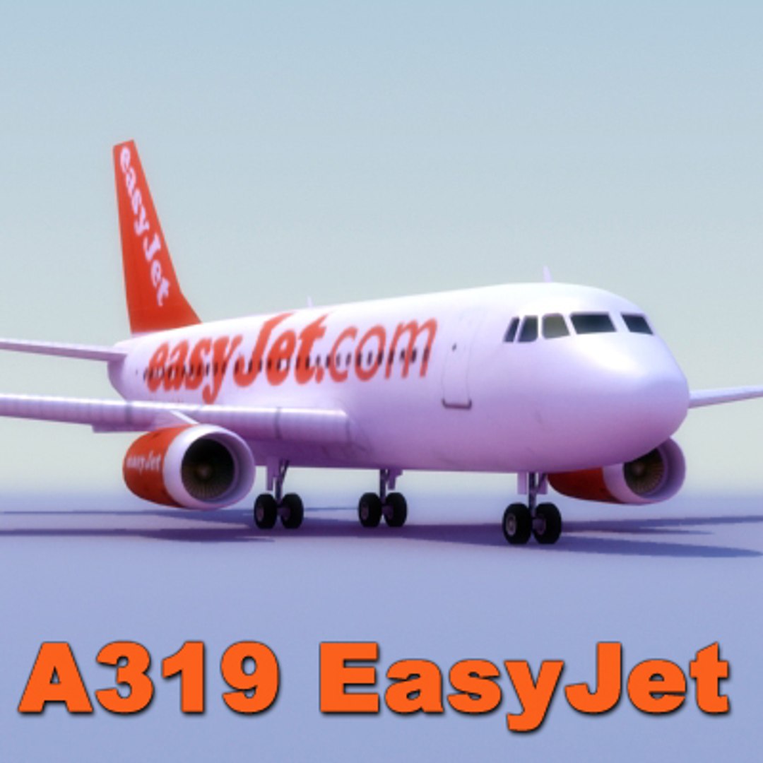 3d Model Airbus A319 Easyjet Jet
