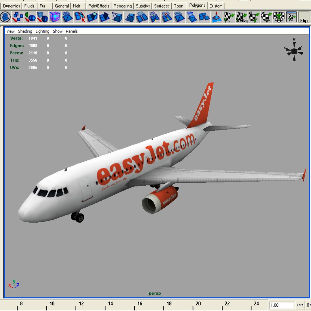 3d Model Airbus A319 Easyjet Jet