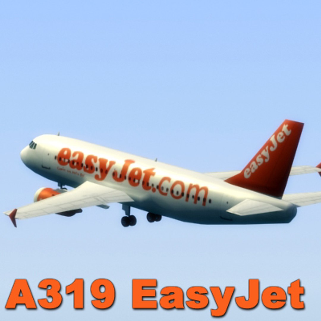 3d Model Airbus A319 Easyjet Jet