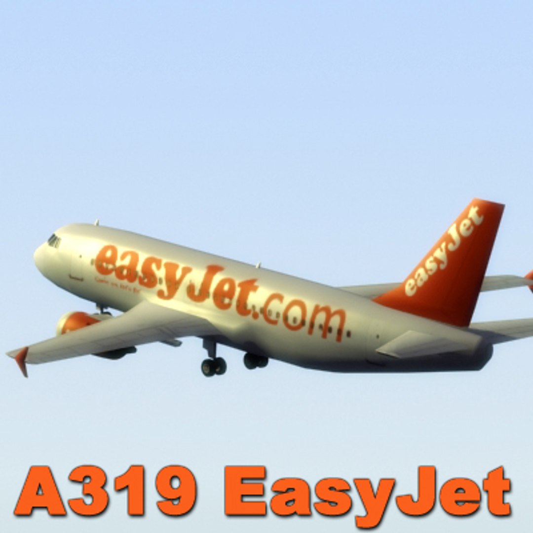 3d Model Airbus A319 Easyjet Jet