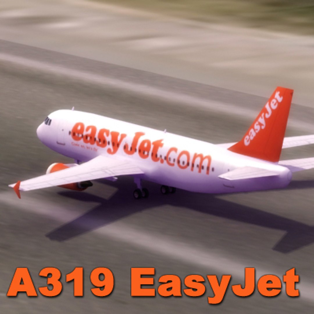 3d Model Airbus A319 Easyjet Jet