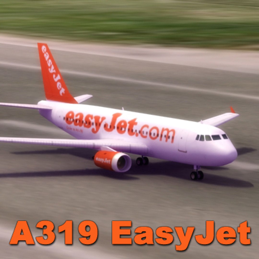 3d Model Airbus A319 Easyjet Jet