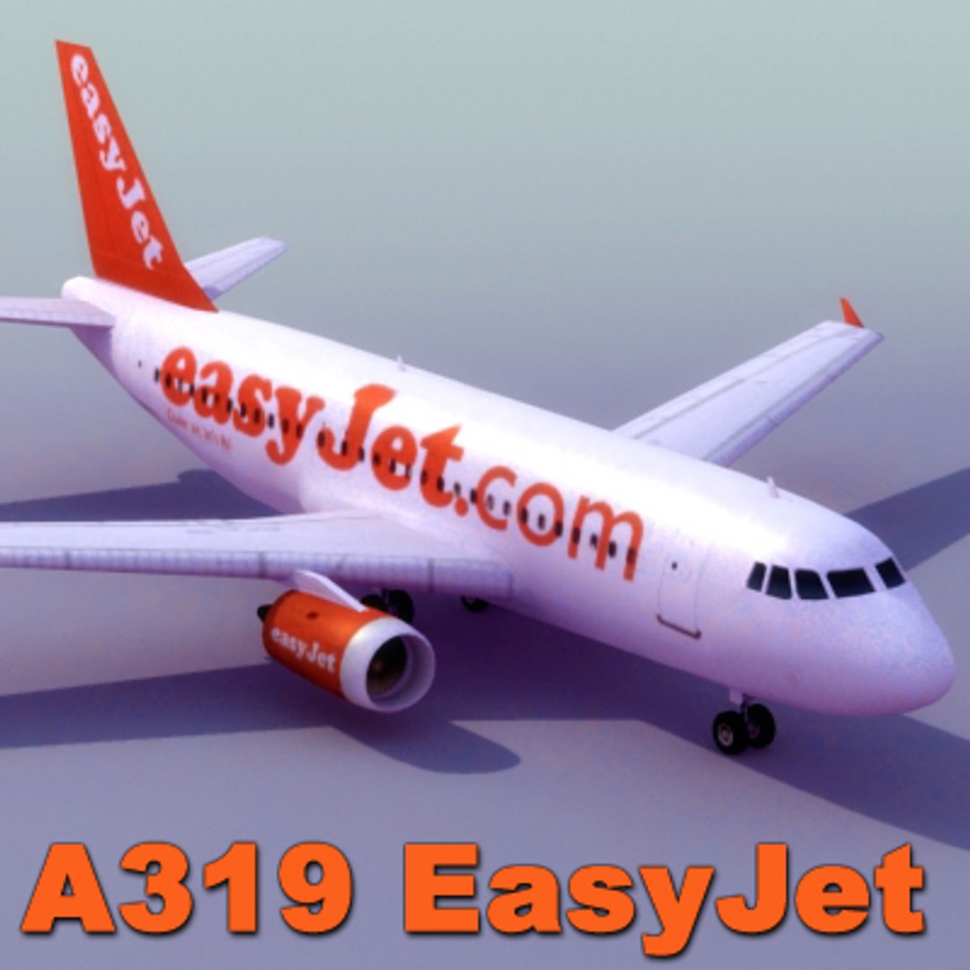 3d Model Airbus A319 Easyjet Jet
