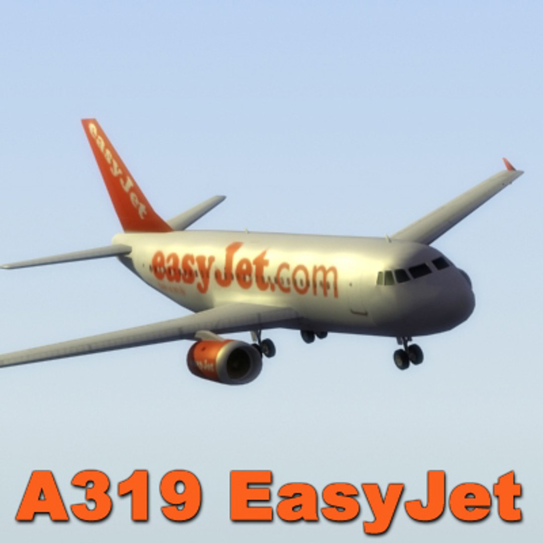 3d Model Airbus A319 Easyjet Jet