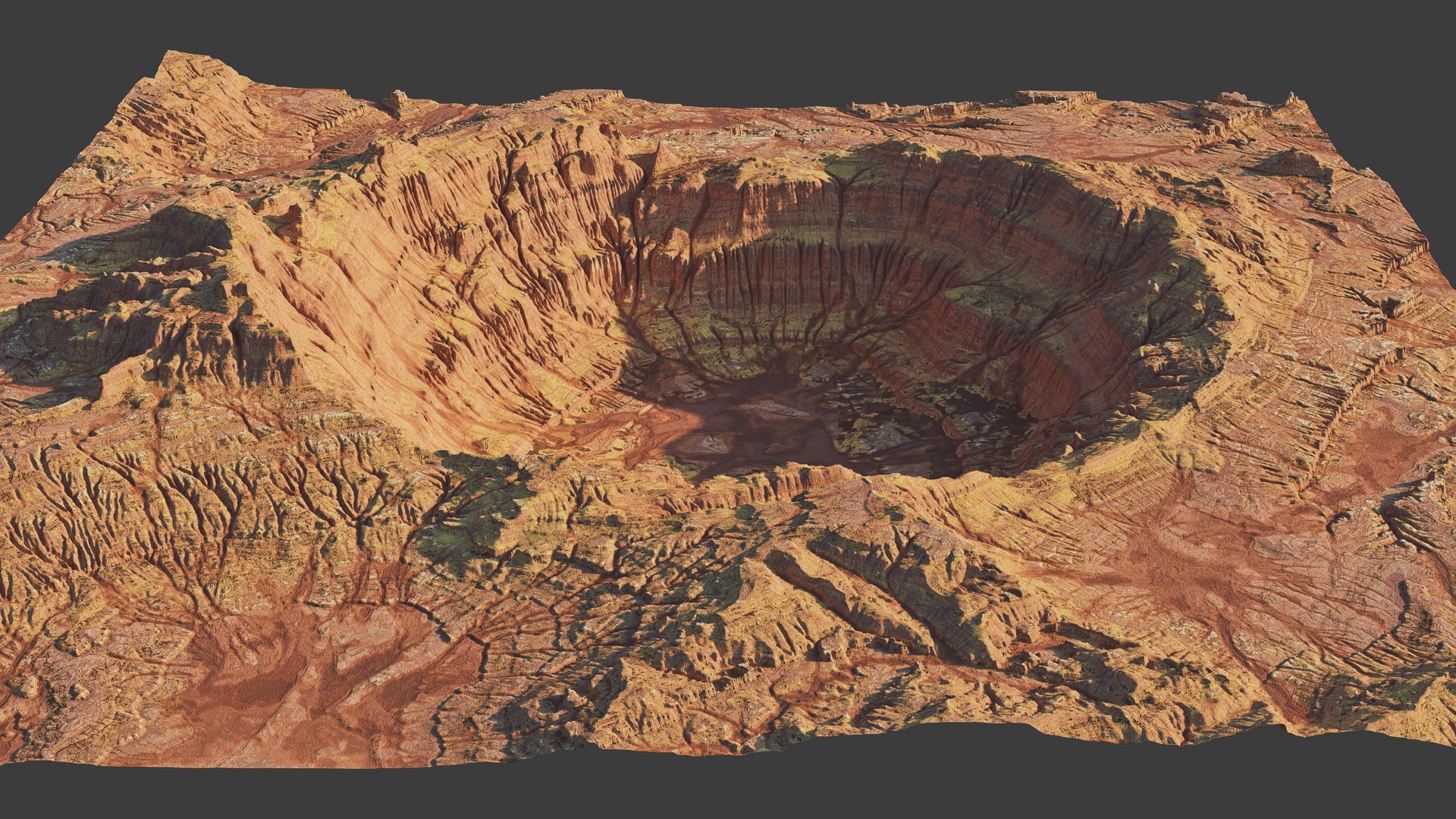 8K Detailed Crater Landscape 3D Model - TurboSquid 1811979
