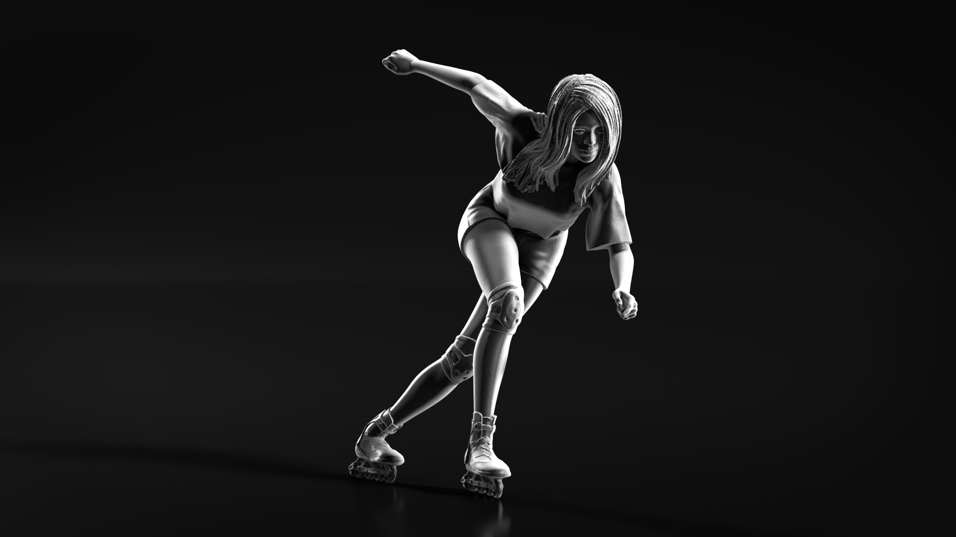 3D Model Skate Girl 01 - TurboSquid 2260645
