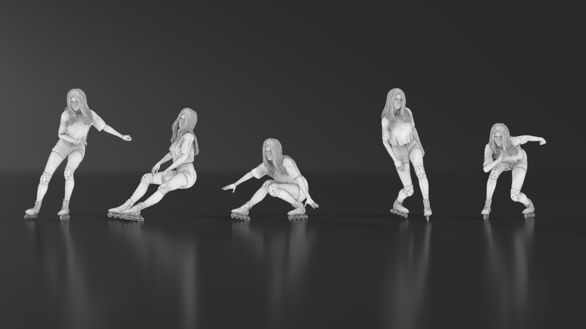 3D Model Skate Girl 01 - TurboSquid 2260645