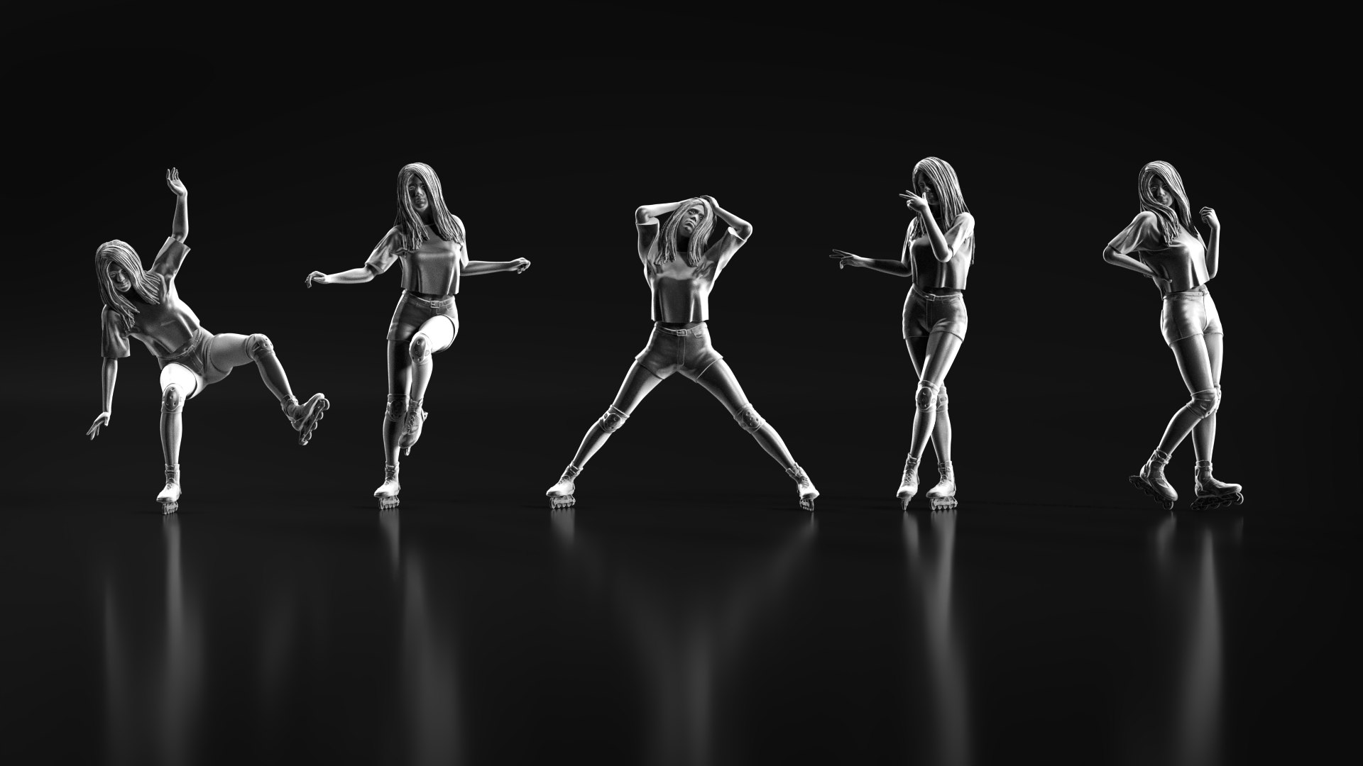 3D Model Skate Girl 01 - TurboSquid 2260645