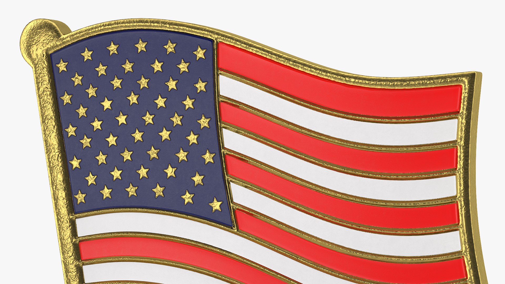 3D usa flag lapel pin - TurboSquid 1648915