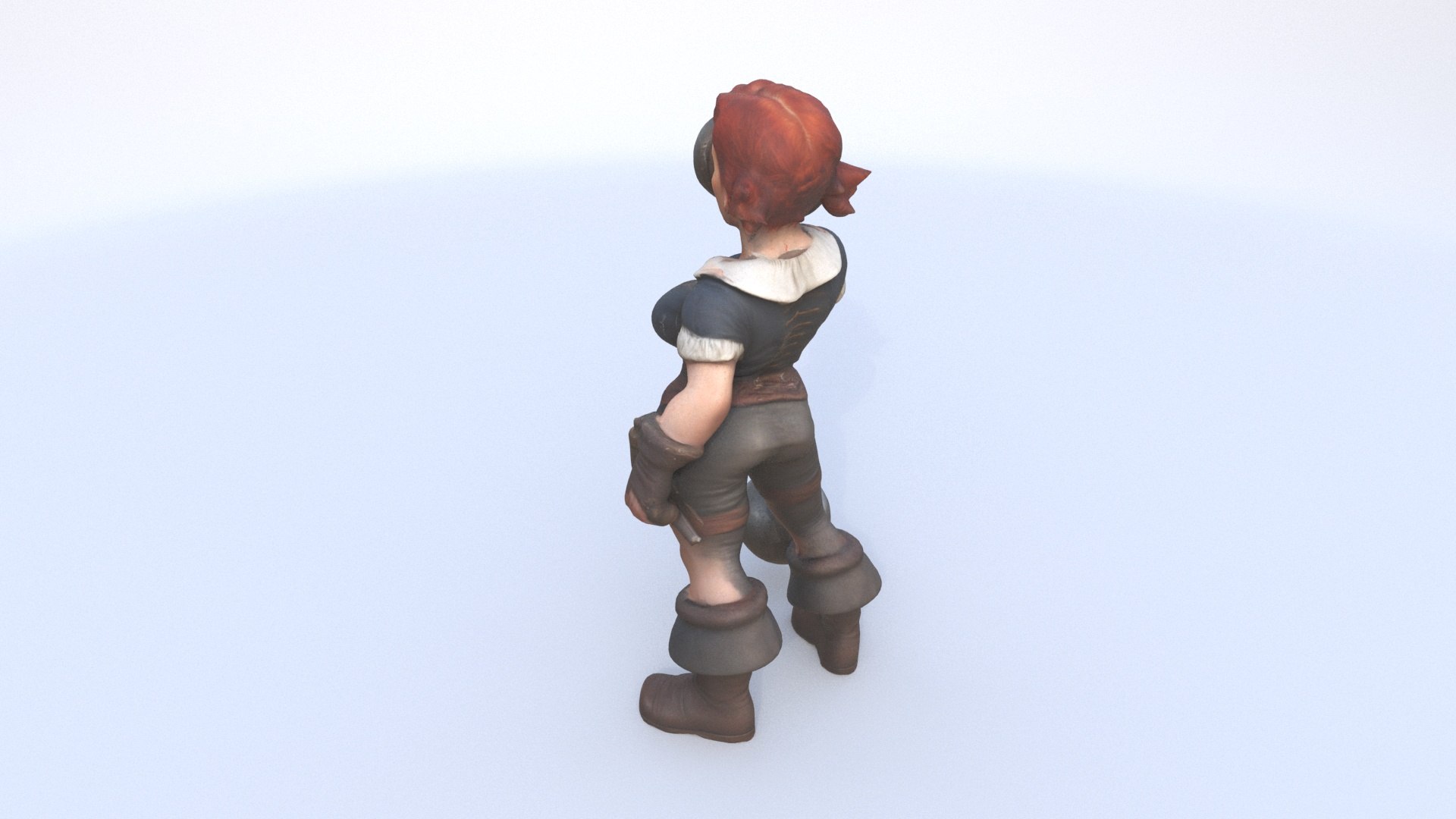 Cannonball Pirate Lucy 3D Model - TurboSquid 2336745