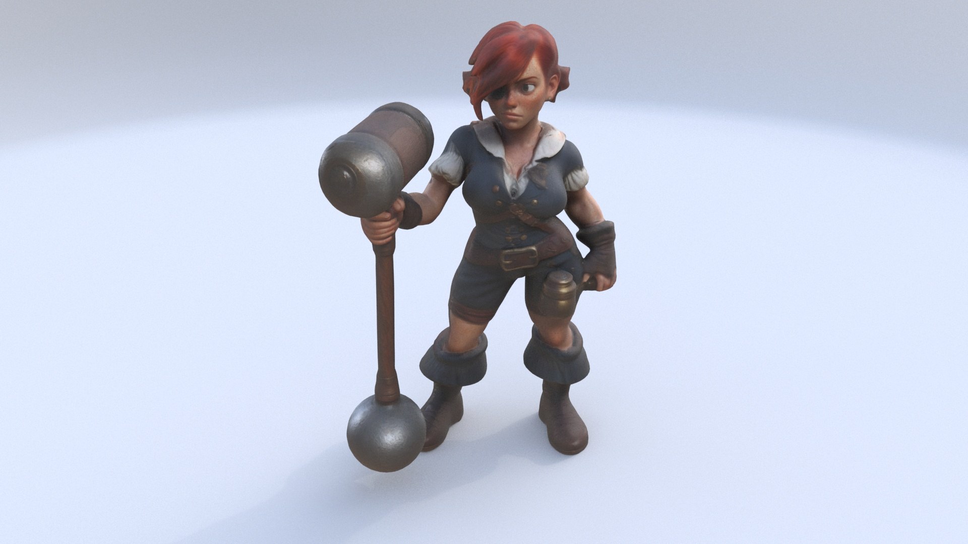 Cannonball Pirate Lucy 3D Model - TurboSquid 2336745