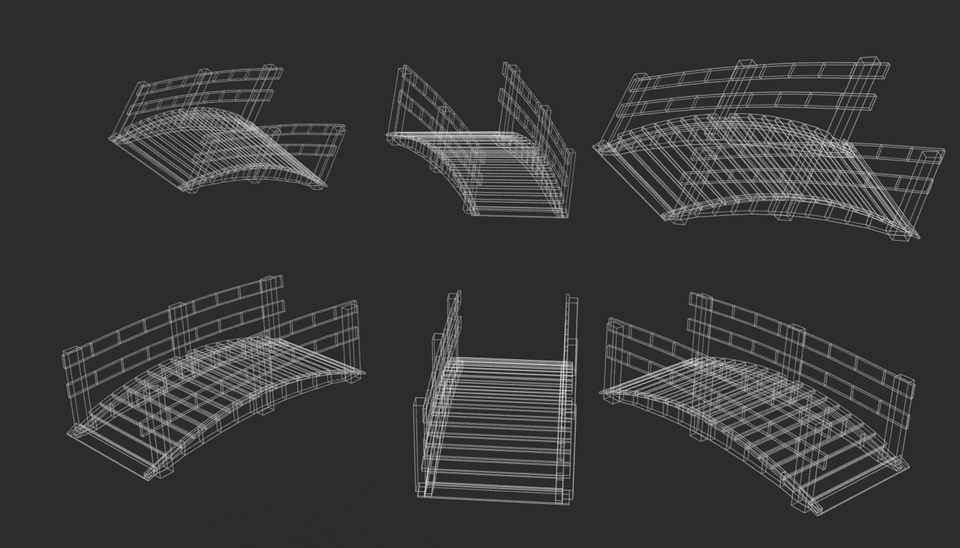 3D wood bridge - TurboSquid 1352330