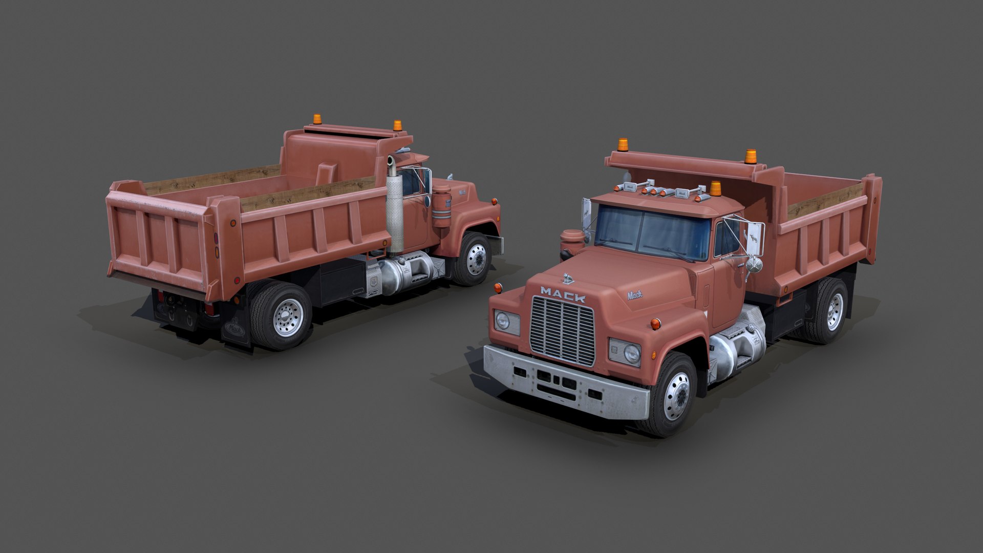 3D Model Mack R688T Dump Truck S06 1988 - TurboSquid 1862401