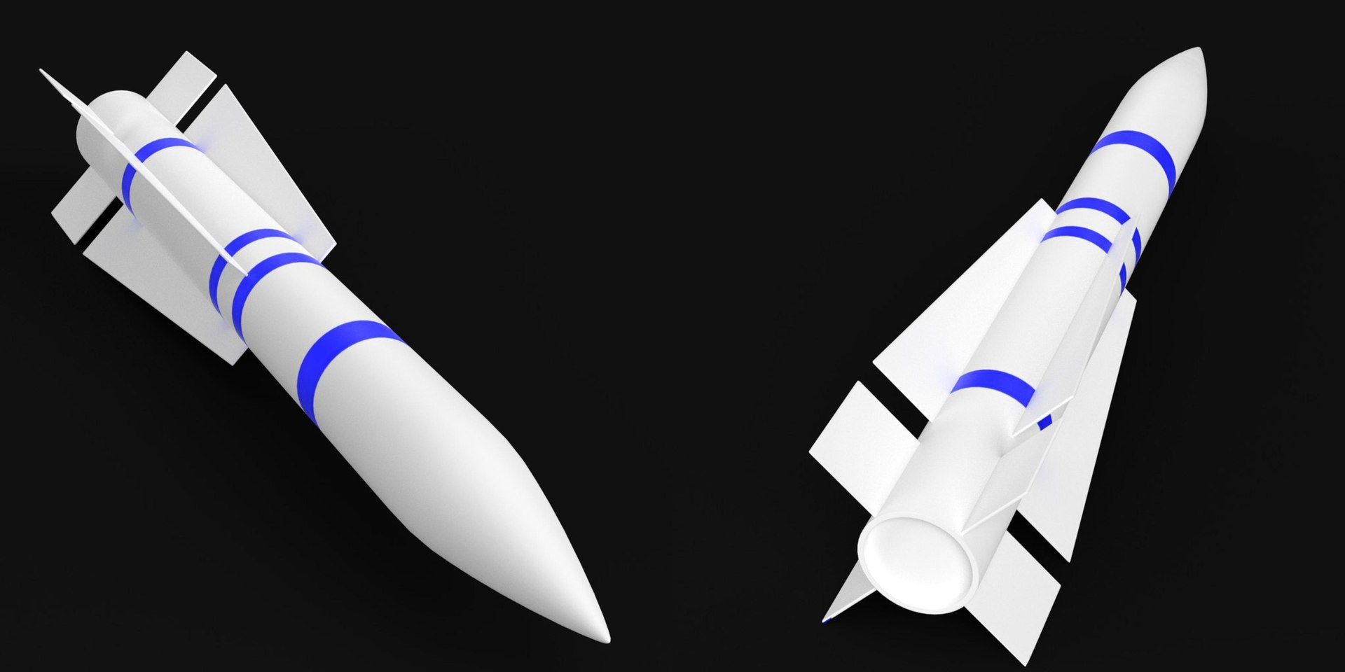 pbr uv-textured aim-54 phoenix missile 3d 3ds