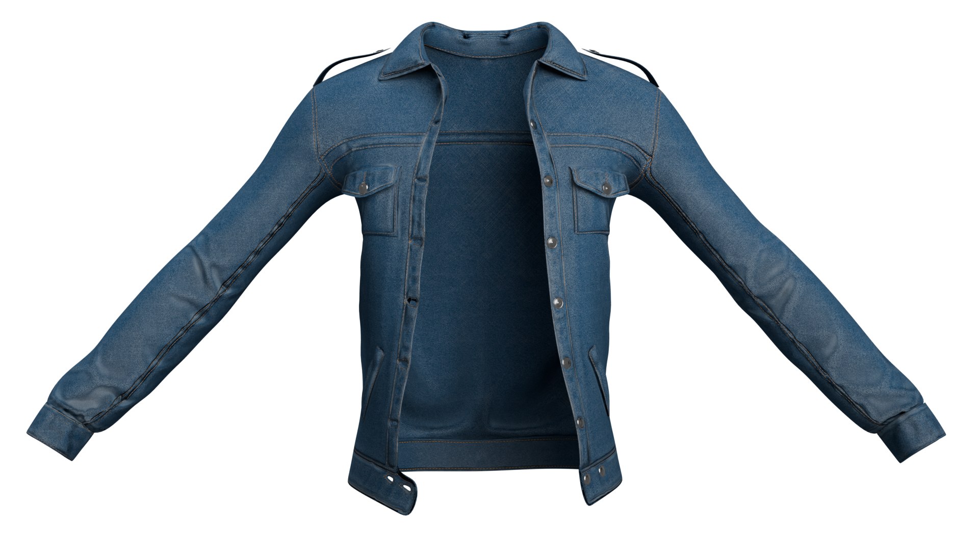 3D Denim Jacket - TurboSquid 2197624