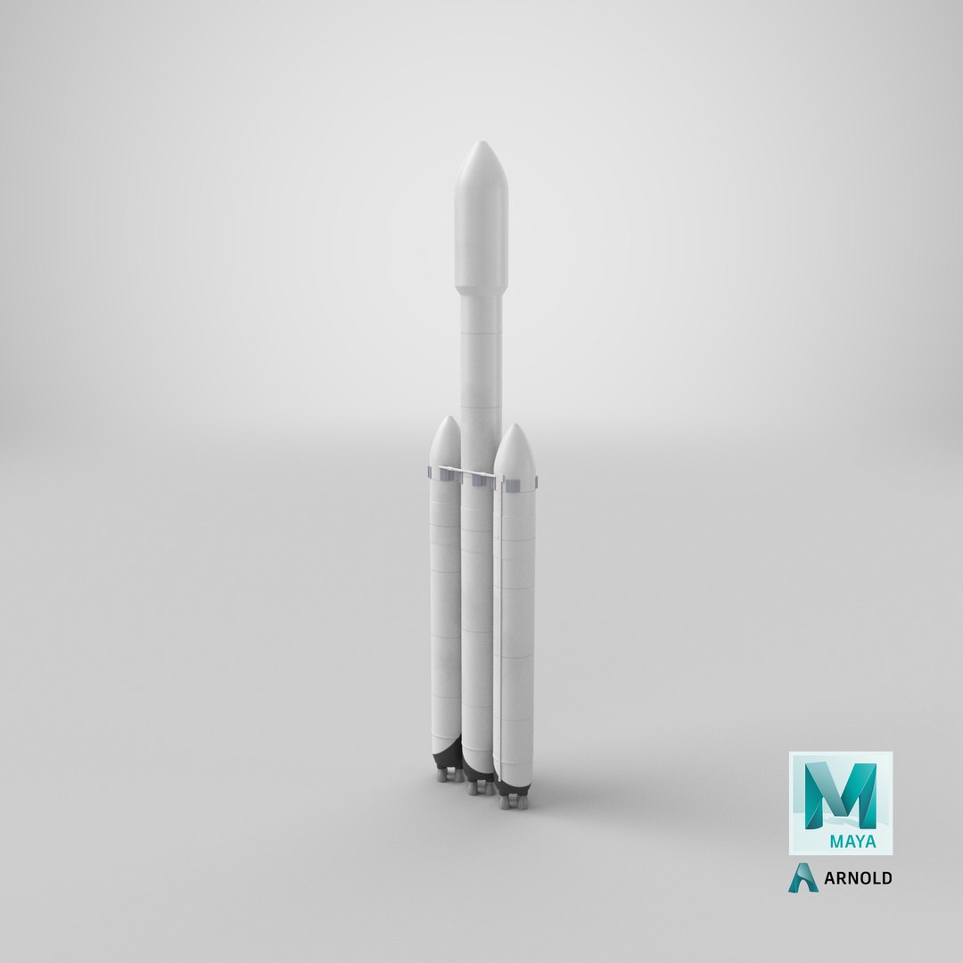 3D Falcon Heavy Rocket - TurboSquid 1543495