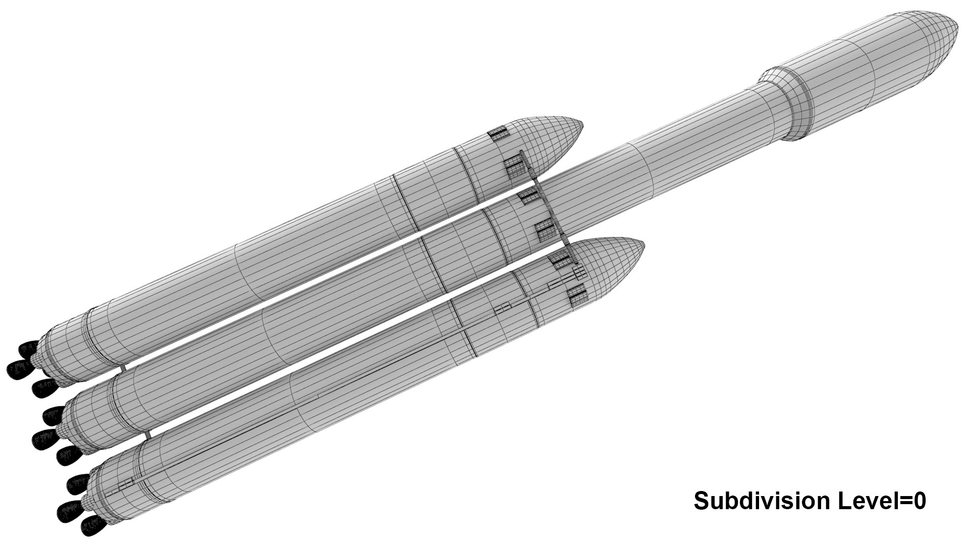 3D Falcon Heavy Rocket - TurboSquid 1543495